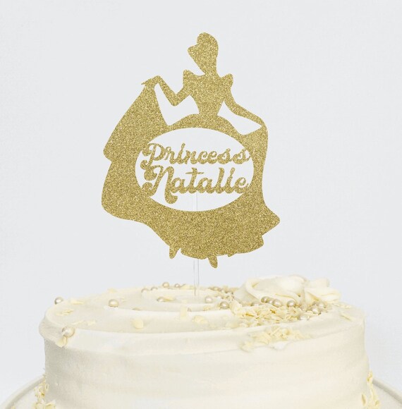 Princess Name Cake Topper Any Name Princess Birthday Topper - Etsy