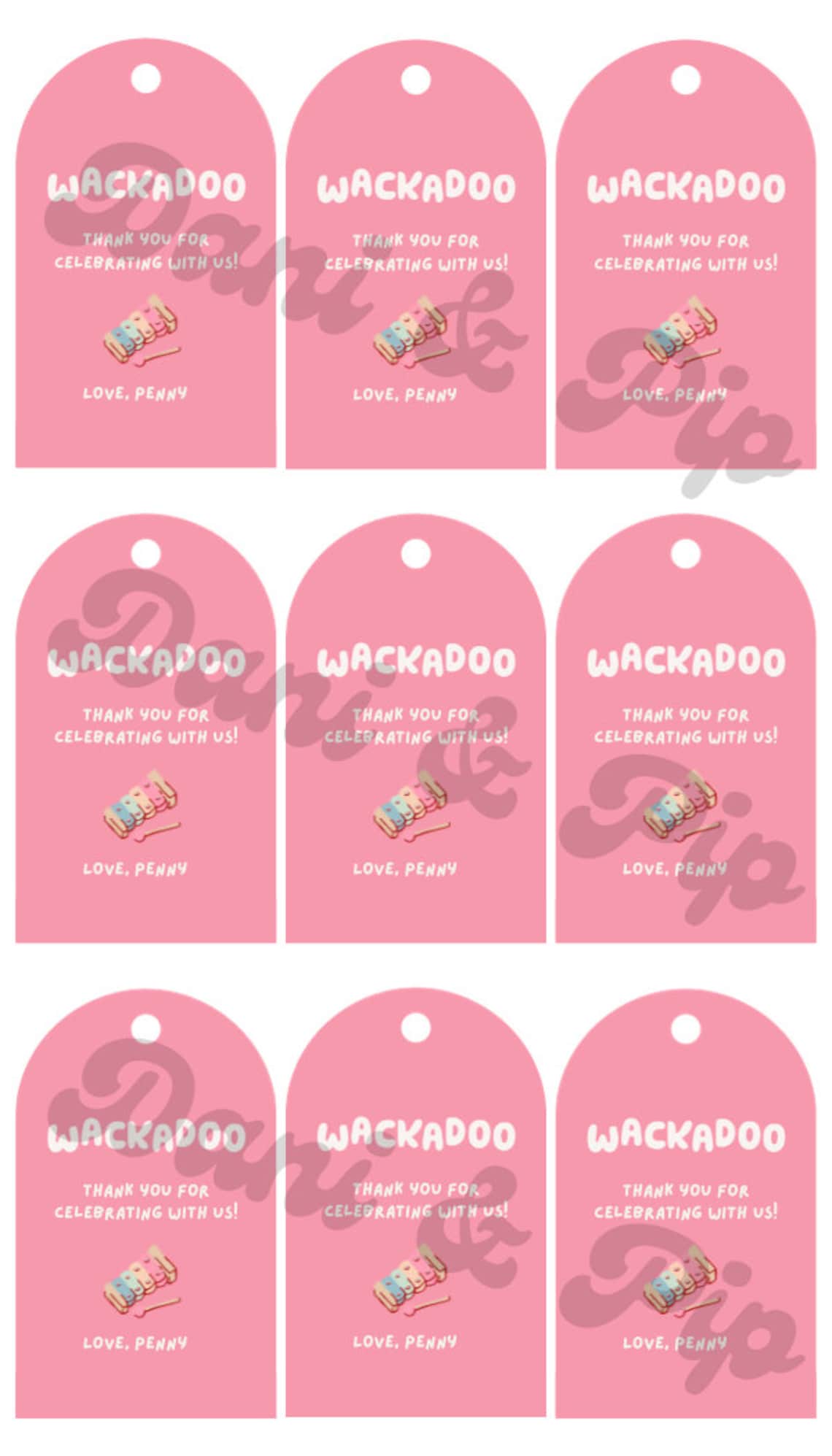 Aesthetic Bluey Gift Tags - Etsy