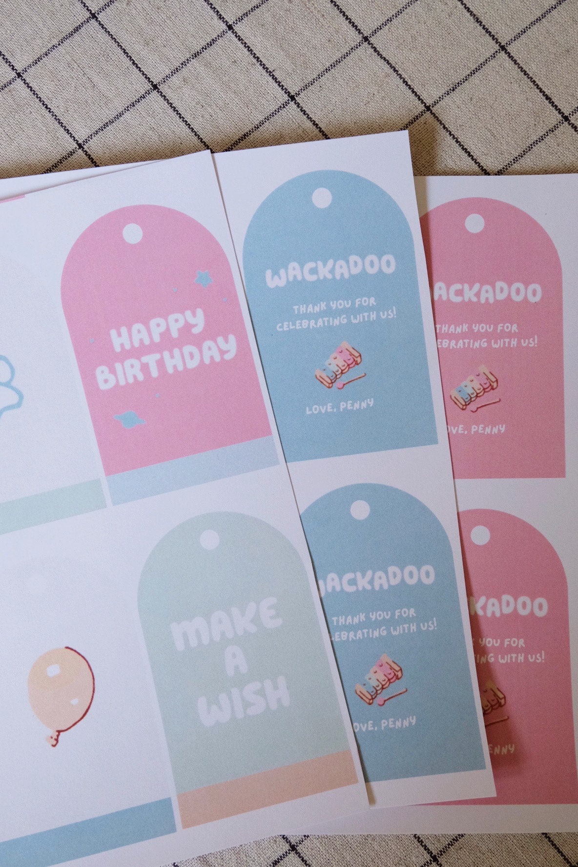 Aesthetic Bluey Gift Tags - Etsy