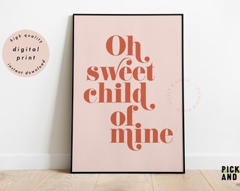 Sweet Child of Mine Poster - Etsy