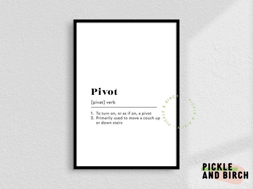 PIVOT DICTIONARY Art Poster Print Typography Friends Ross Geller Quote ...