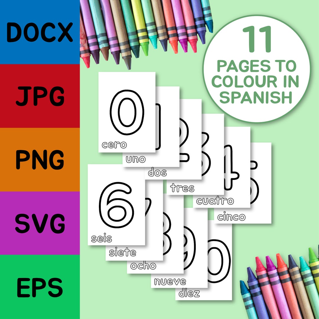 Printable Colouring Number Sheets, Number Activity, Learn Numbers in ...