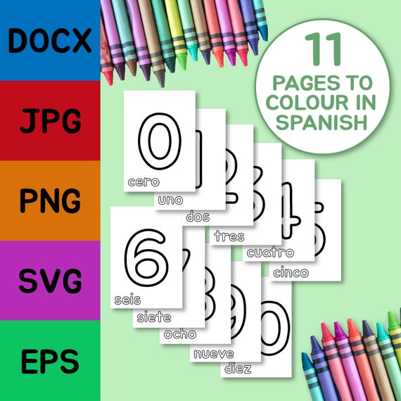 Printable Colouring Number Sheets Number Activity Learn - Etsy