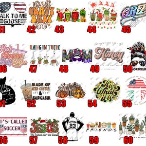 Bulk DTF Transfers Ready for Press Bundle, Custom DTF Print Full Color ...