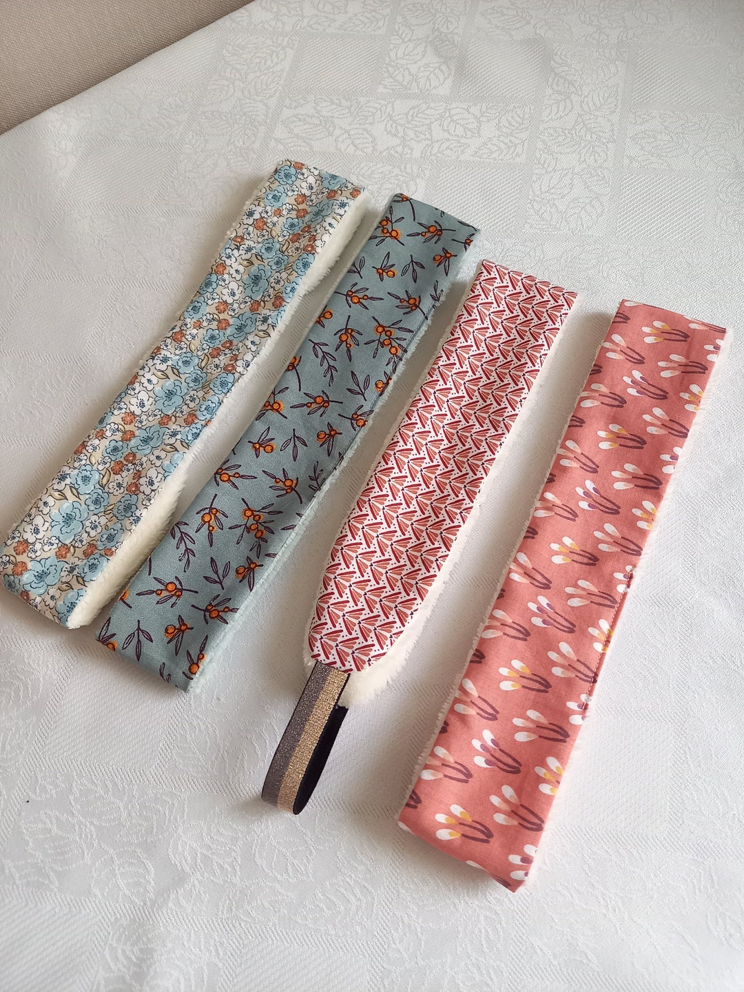 Headband With Golden Elastic and Bamboo Velvet Sponge Make-up - Etsy