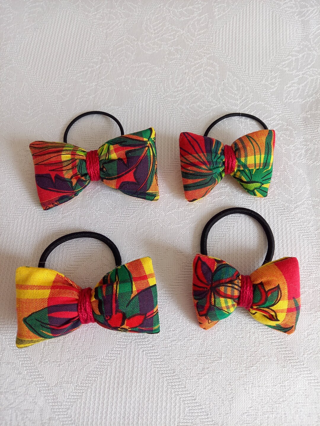 Elastic Madras Fabric Knot, Hair Elastic - Etsy