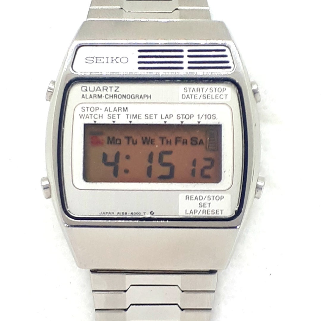 Vintage Seiko A159-4000 Lc Lcd Digital Quartz Watch - Etsy