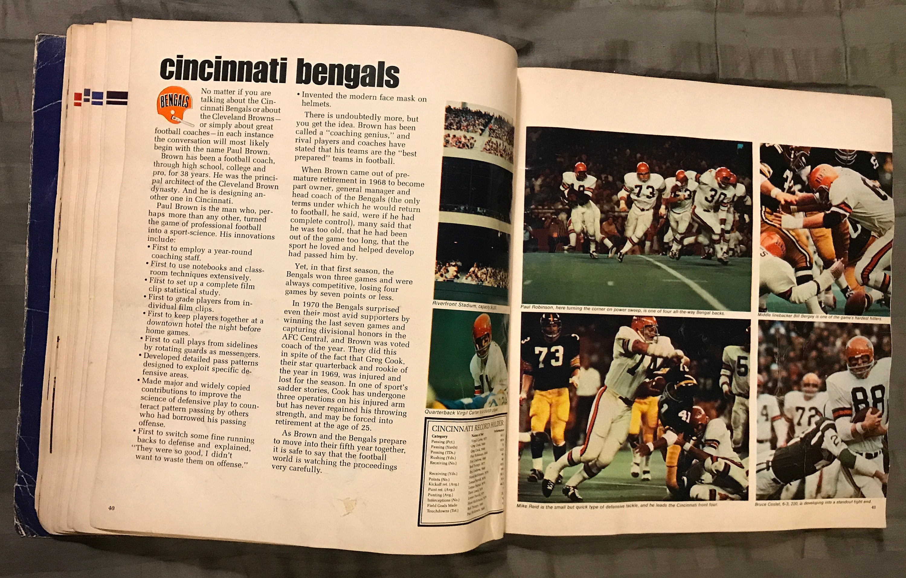 Vintage Sunoco NFL Action '72 Football Stamp Book, Football Memorabilia ...