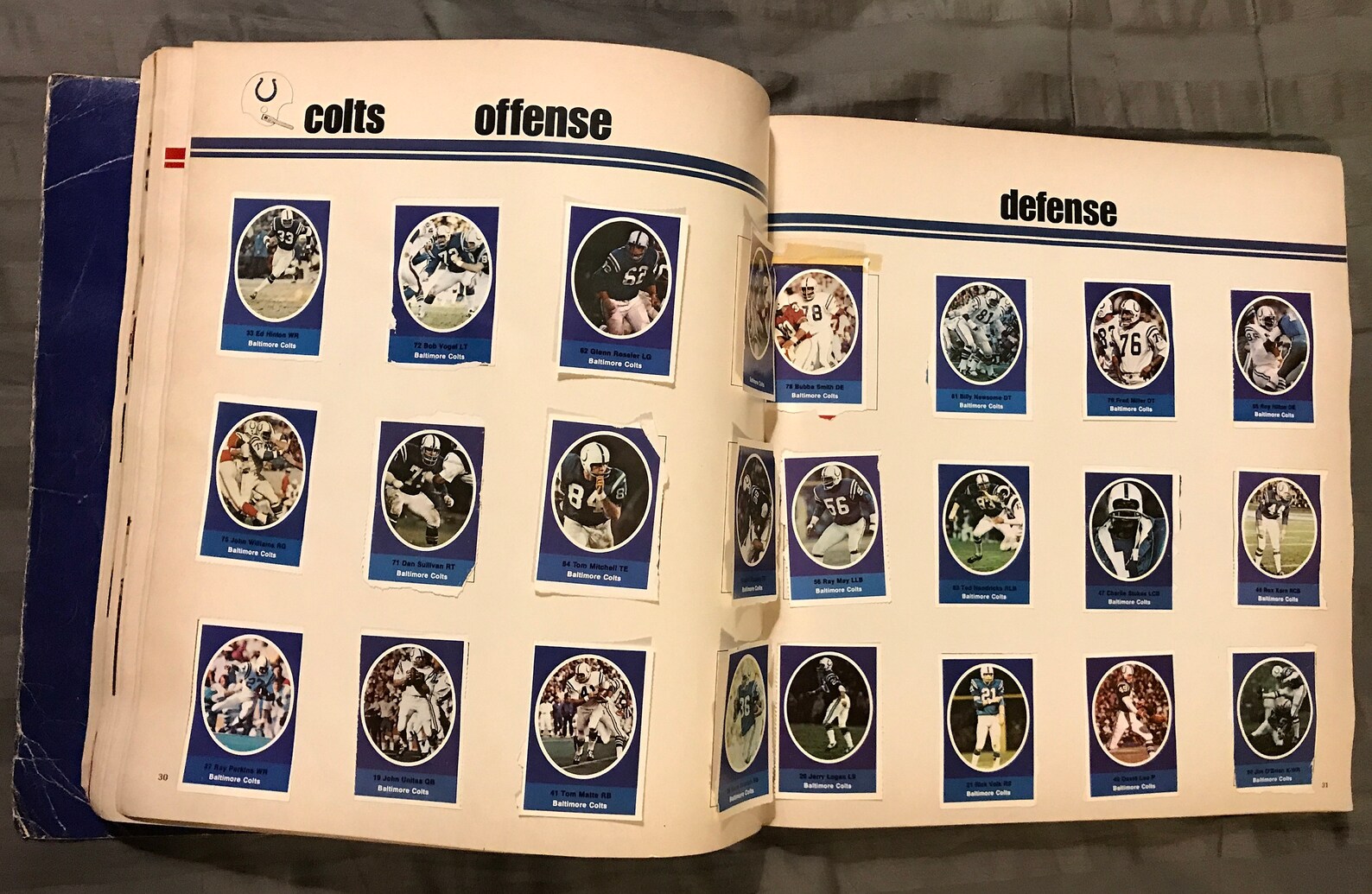 Vintage Sunoco NFL Action '72 Football Stamp Book, Football Memorabilia ...