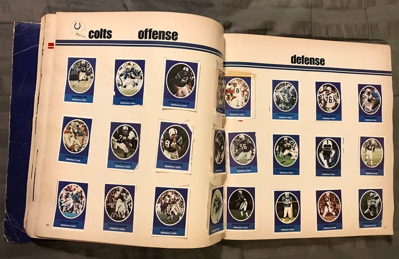 Vintage Sunoco NFL Action '72 Football Stamp Book, Football Memorabilia ...