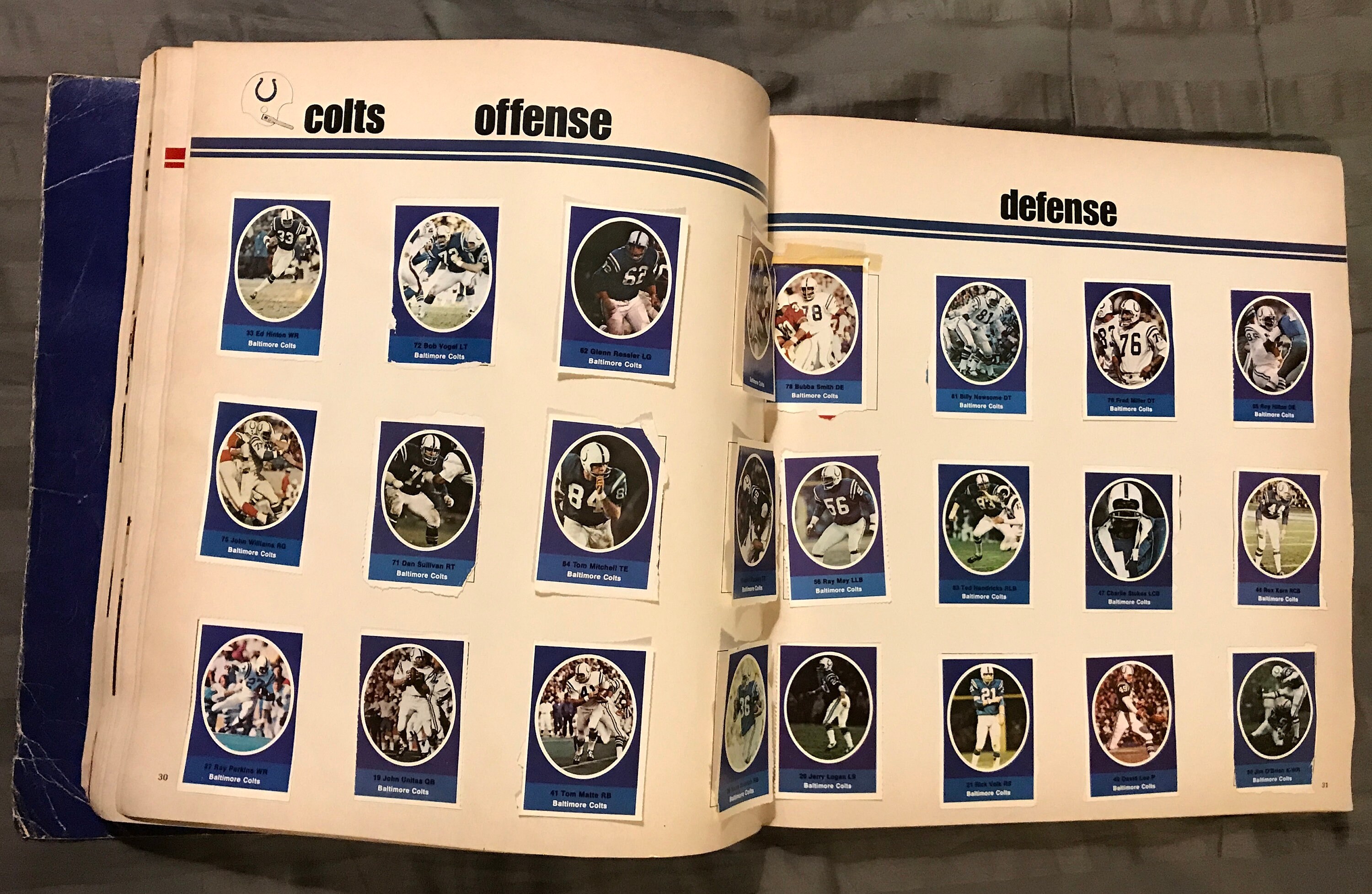 Vintage Sunoco NFL Action '72 Football Stamp Book, Football Memorabilia ...