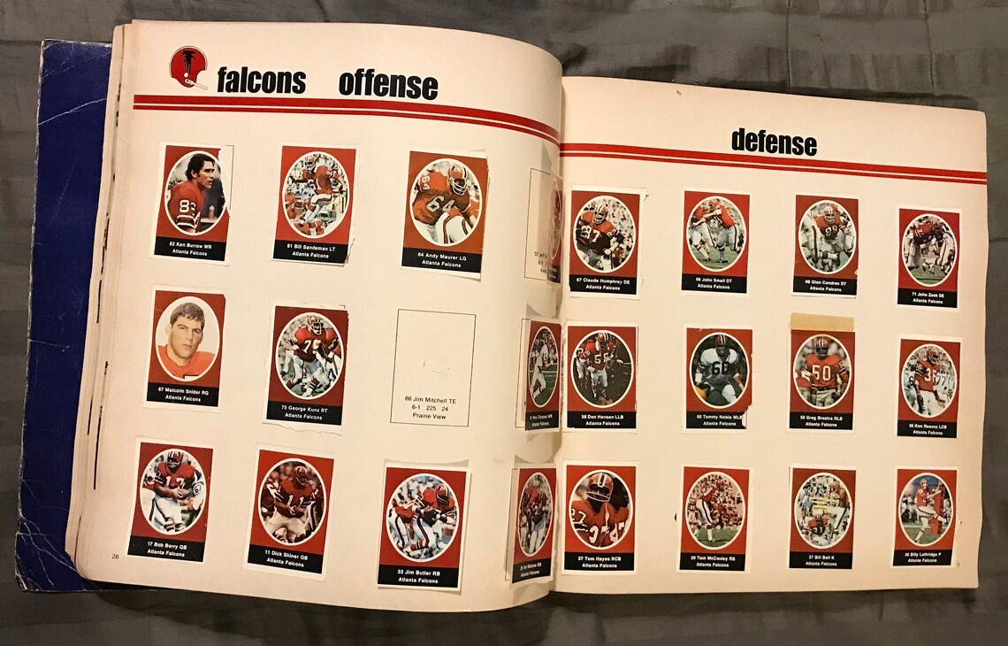 Vintage Sunoco NFL Action '72 Football Stamp Book, Football Memorabilia ...