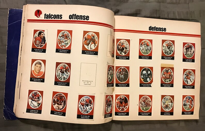 Vintage Sunoco NFL Action '72 Football Stamp Book, Football Memorabilia ...