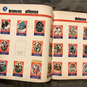 Vintage Sunoco NFL Action '72 Football Stamp Book, Football Memorabilia ...