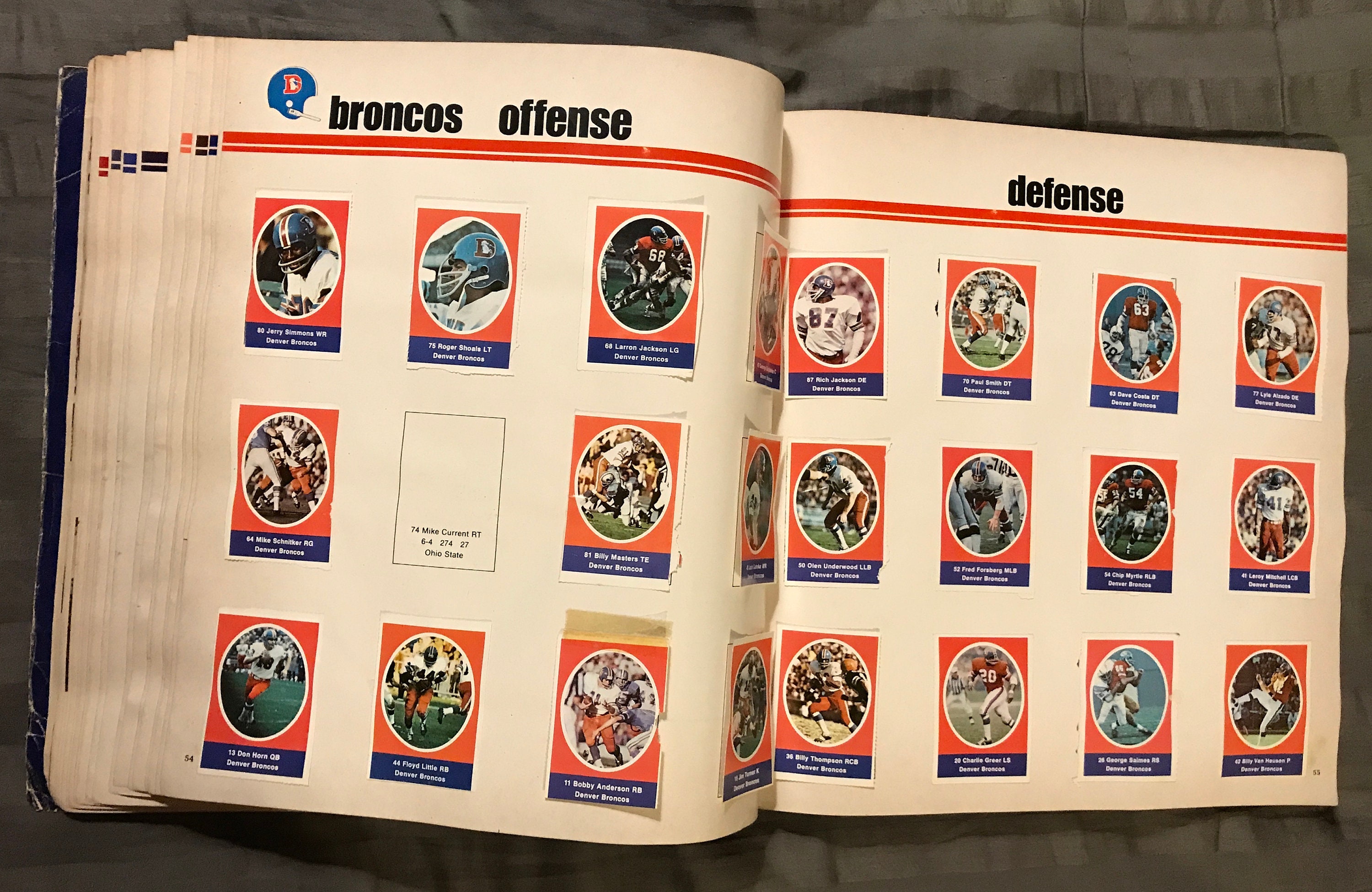 Vintage Sunoco NFL Action '72 Football Stamp Book, Football Memorabilia ...