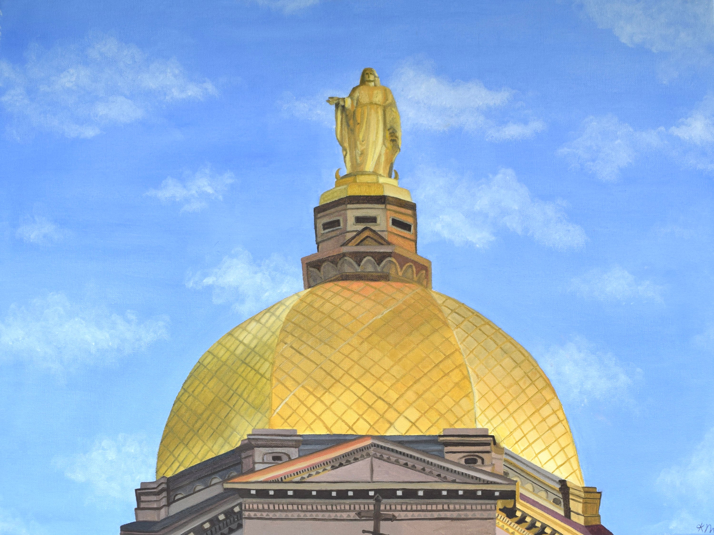 University of Notre Dame Golden Dome - Etsy