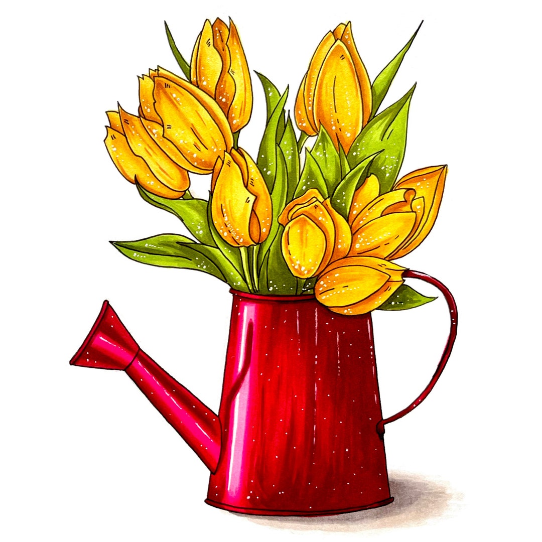 Spring Flowers | Marker Illustration |wall Decor|original Gift| Art ...