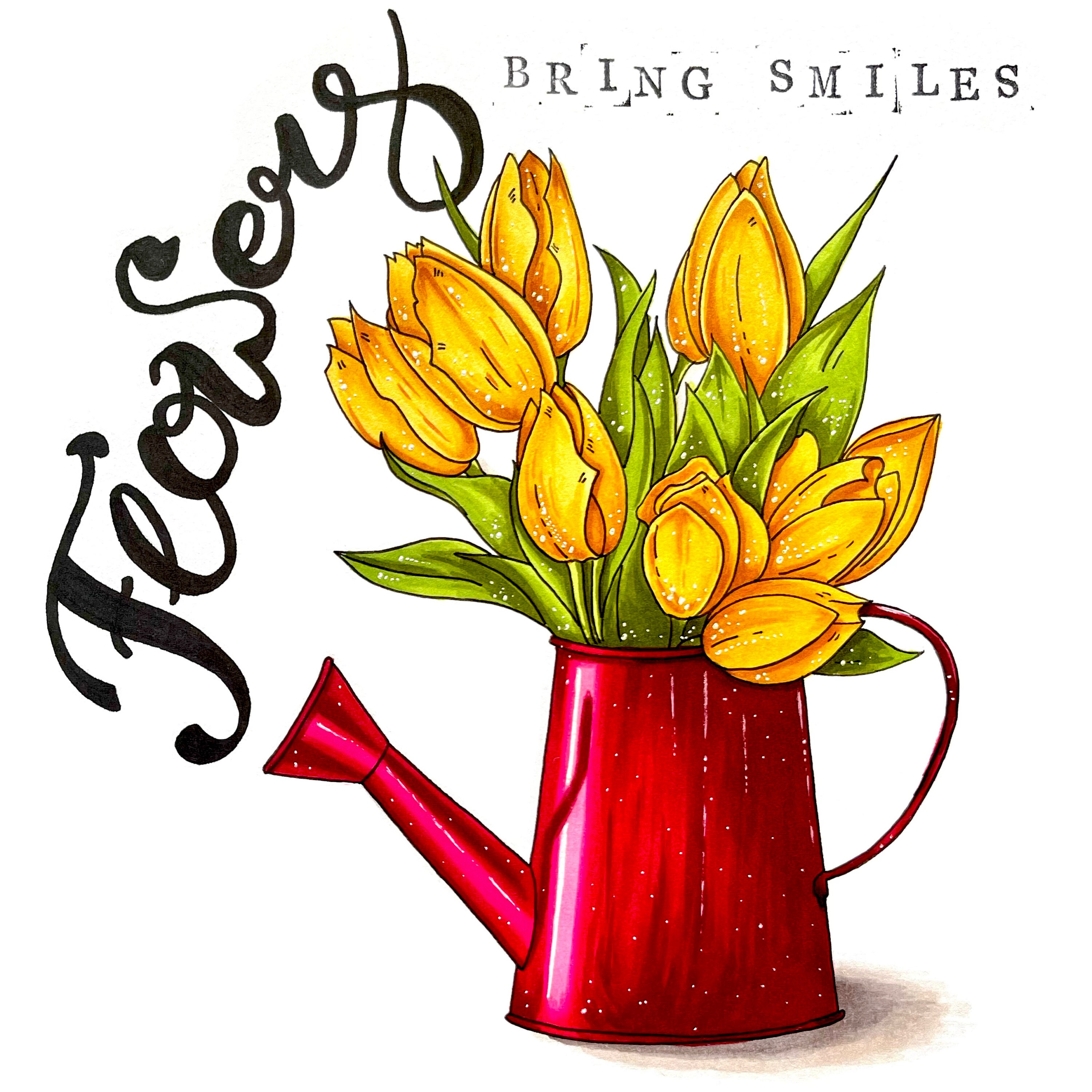 Spring Flowers | Marker Illustration |wall Decor|original Gift| Art ...