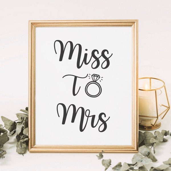 Miss to Mrs Sign - Etsy