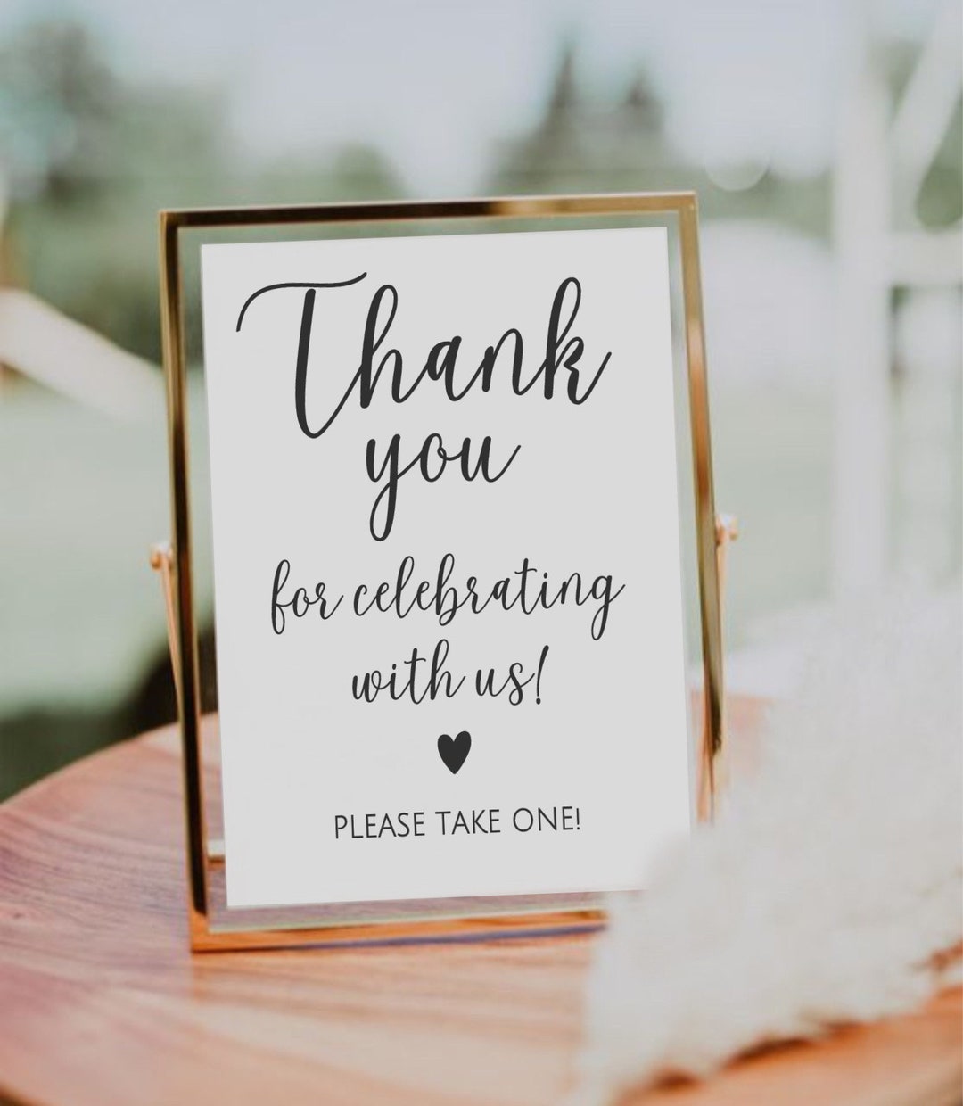 Thank You Sign Bridal Shower Sign Baby Shower Favor Sign - Etsy