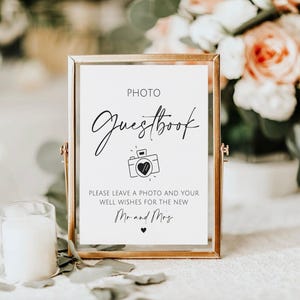Minimalist Photo Guestbook Sign, Instax Mini Polaroid Photobook ...