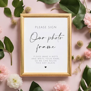 Please Sign Our Photo Frame, Printable Wedding Guestbook Table Decor ...