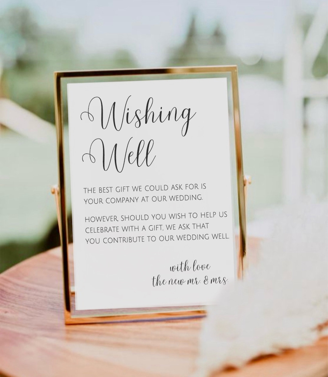 Wishing Well Wedding Sign, Wishing Well Sign, Cards and Gifts Sign ...
