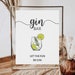 Gin Bar Sign, Let the Fun Be Gin Sign, Minimalist Wedding Gin Bar Sign ...