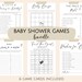 Baby Shower Game Bundle, Minimalist Baby Shower Games, Games Bundle ...