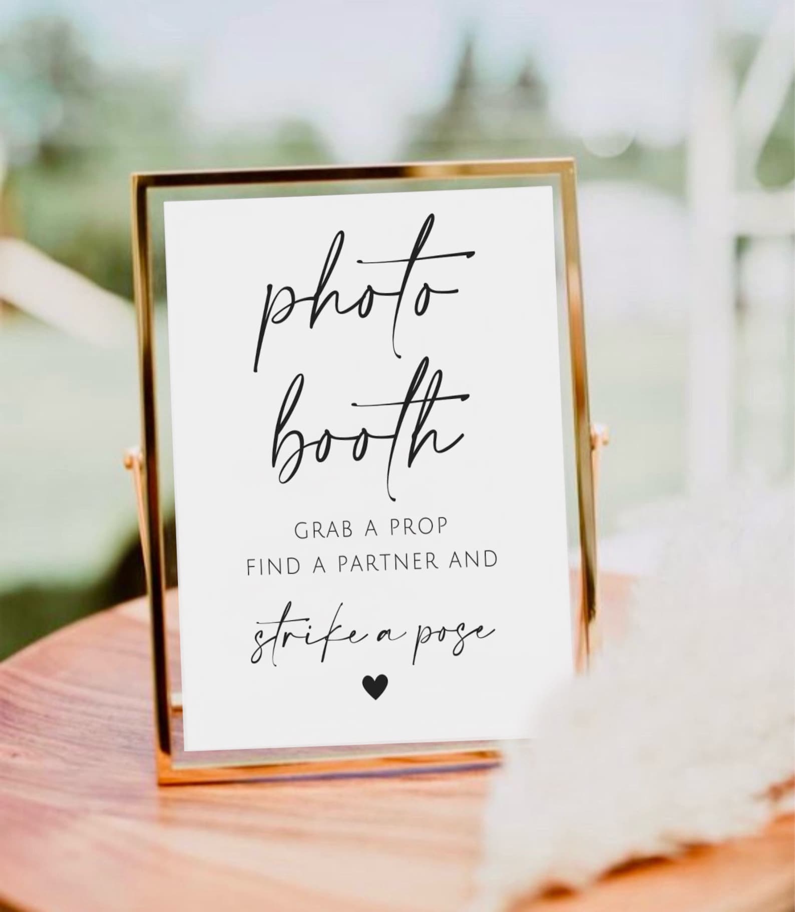 Minimalist Photo Booth Sign, Printable Wedding Photo Booth Sign ...