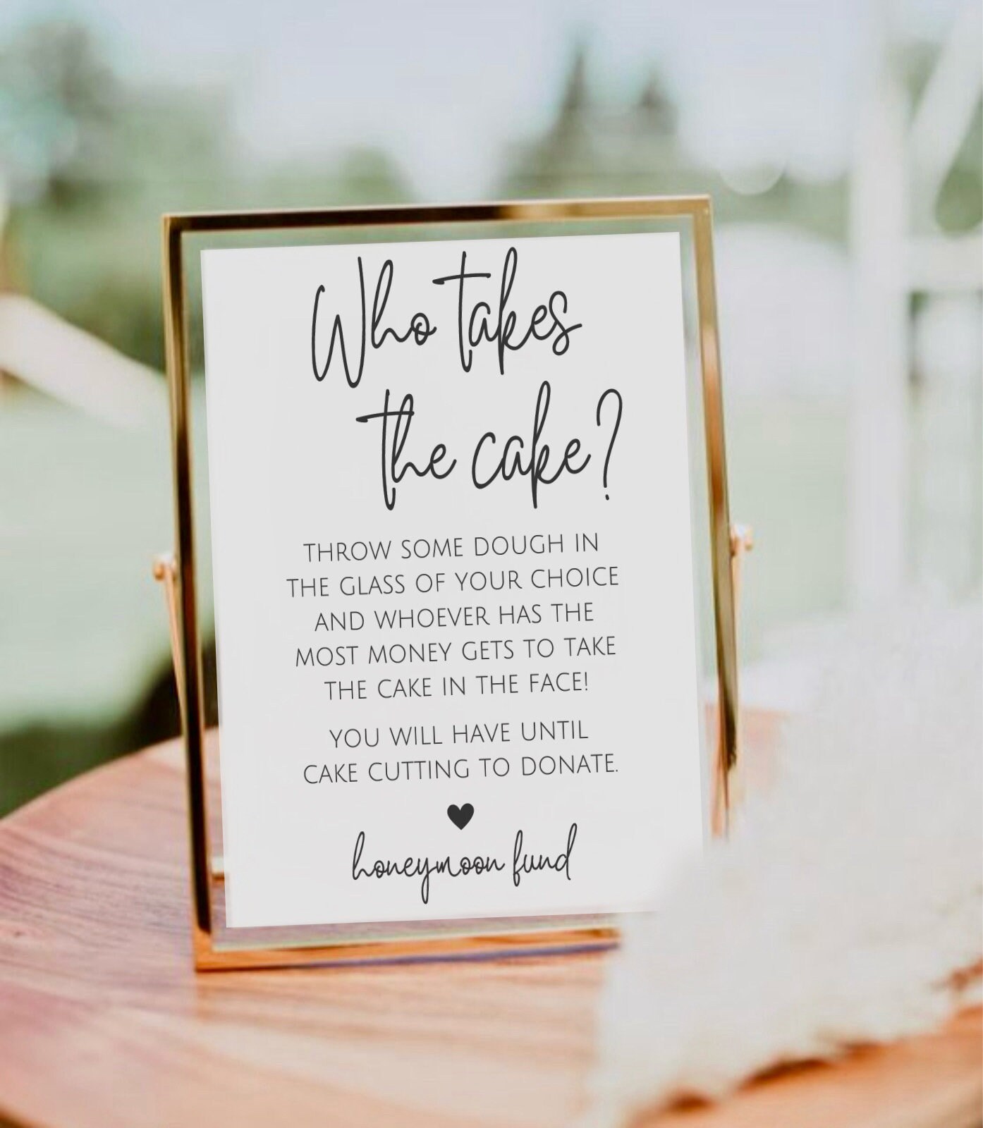 Who Takes the Cake Sign, Wedding Face Cake Smash Sign, Printable ...