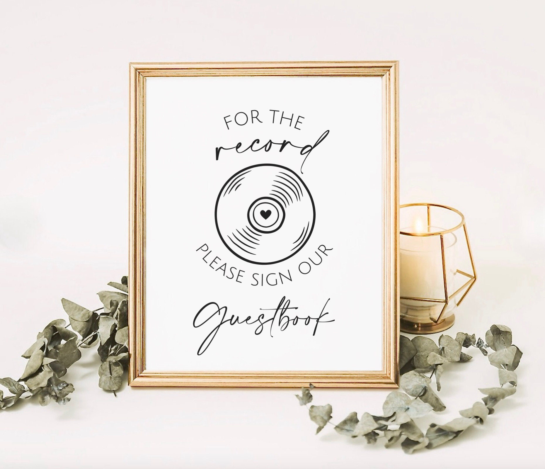 For the Record Sign, Please Sign Our Guestbook, Record Guestbook ...