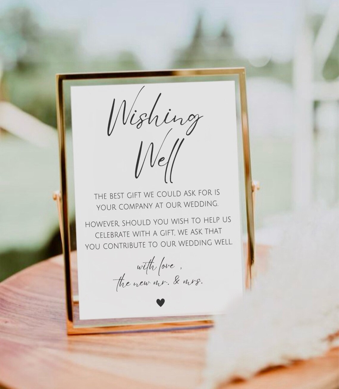 Wishing Well Wedding Sign, Wishing Well Sign, Cards and Gifts Sign ...