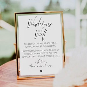Wishing Well Wedding Sign, Wishing Well Sign, Cards and Gifts Sign ...