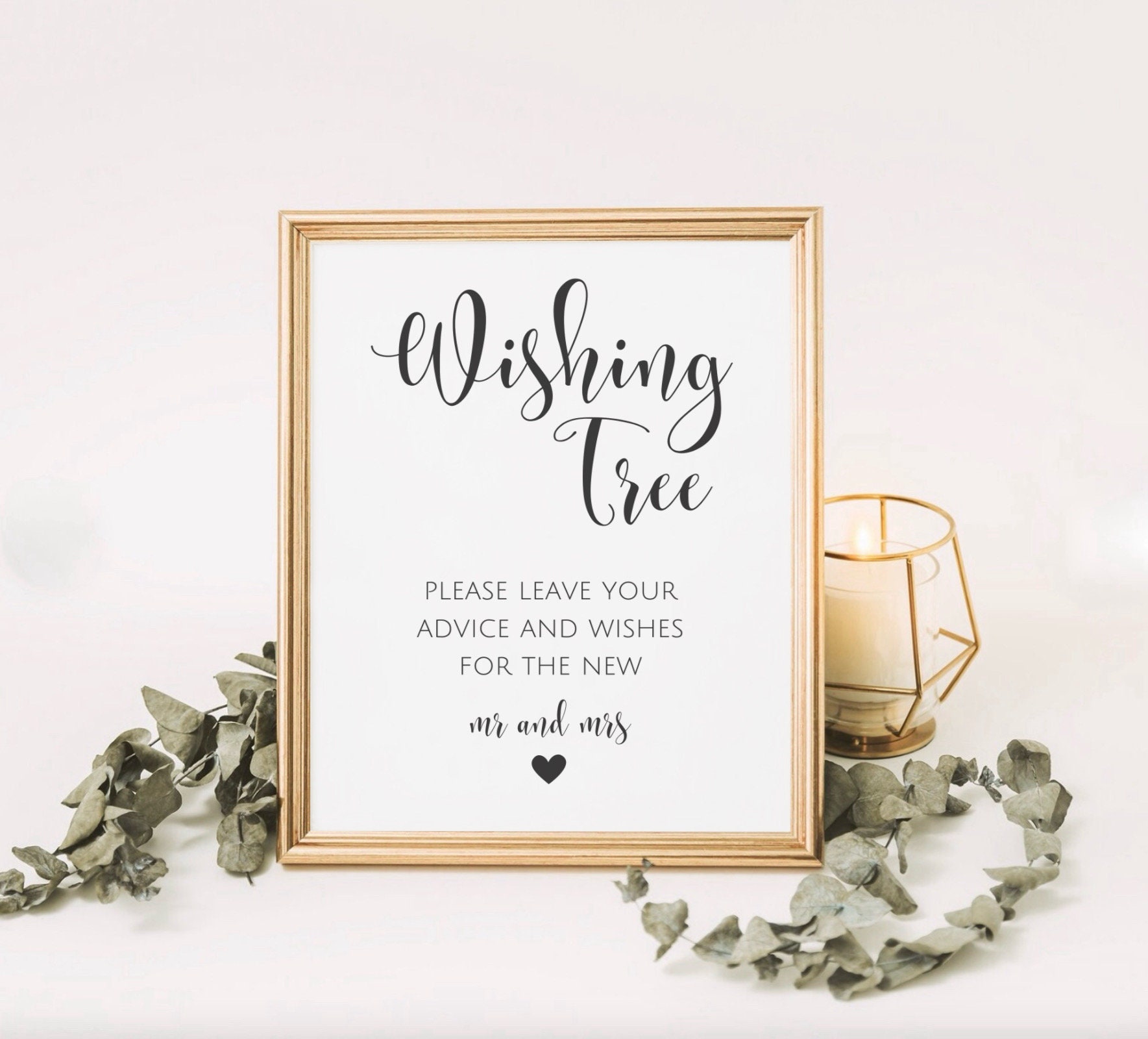Wishing Tree Sign, Please Leave Your Advice and Wishes for the New Mr ...