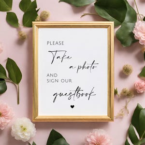 Please Take A Photo and Sign Our Guestbook Sign, Printable Polaroid ...