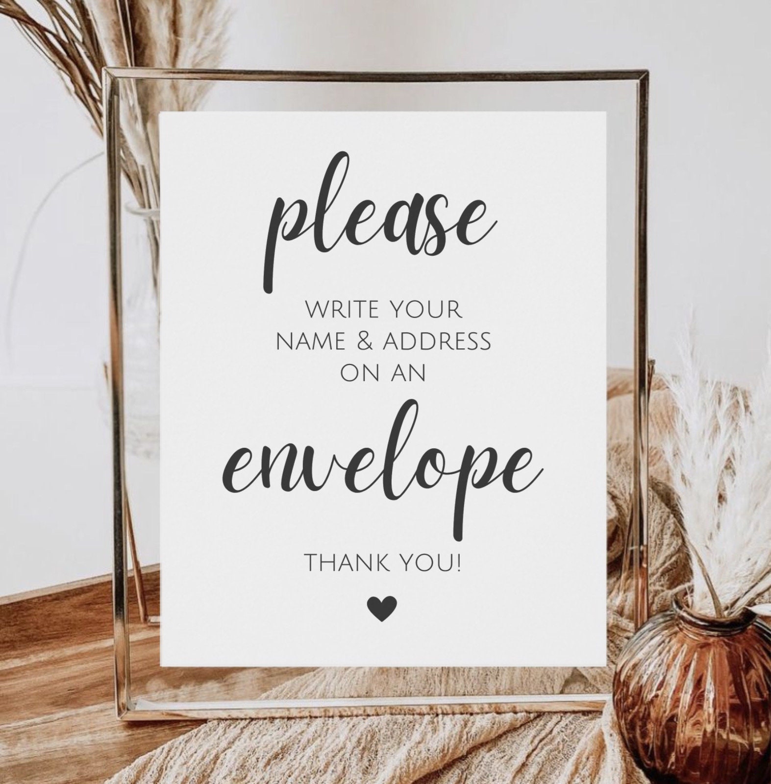 Please Write Your Name and Address on an Envelope Sign, Printable ...