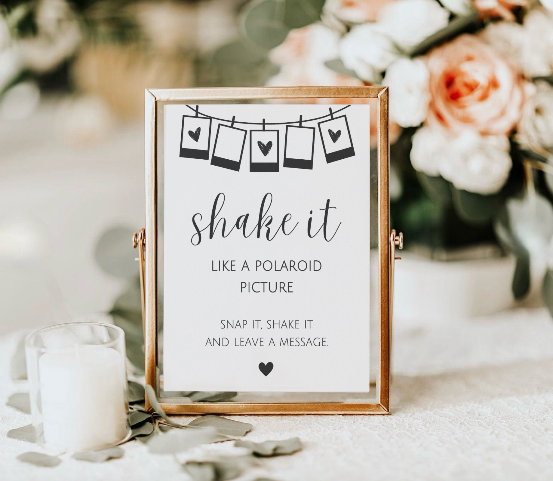 Shake It Like A Polaroid Picture Sign, Printable Polaroid Photo ...