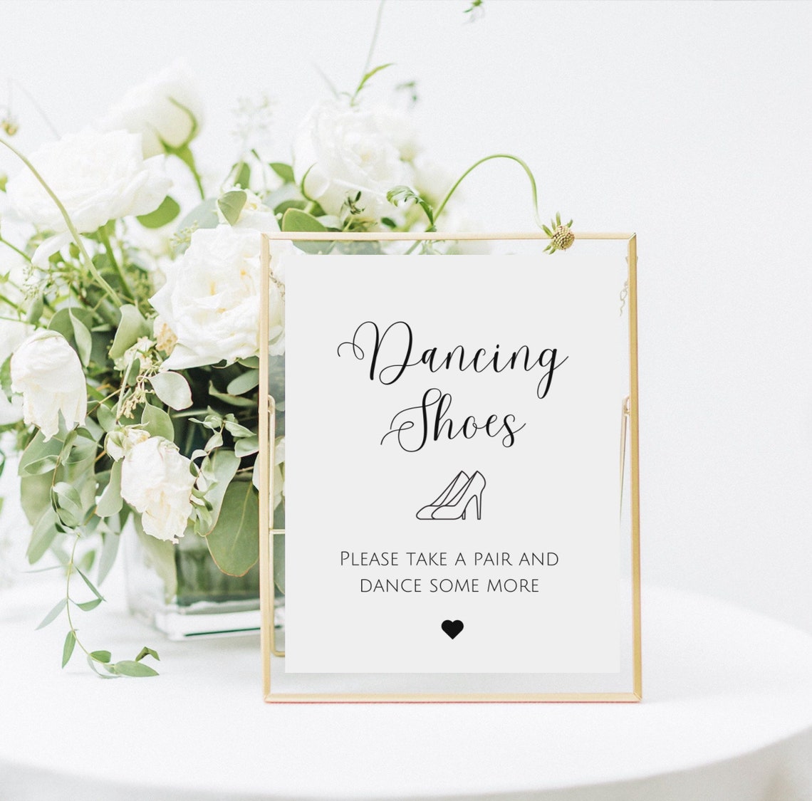 Minimalist Dancing Shoes Sign, Wedding Flip Flop Sign, Dancing Feet ...