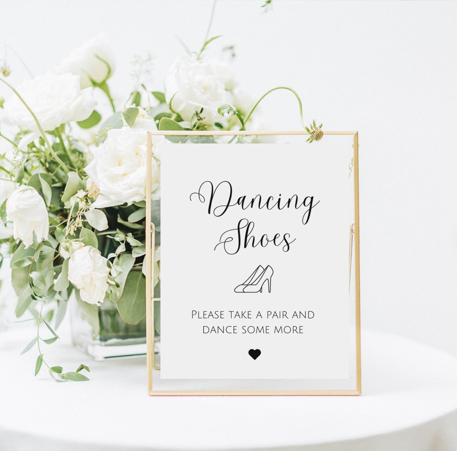 Minimalist Dancing Shoes Sign, Wedding Flip Flop Sign, Dancing Feet ...