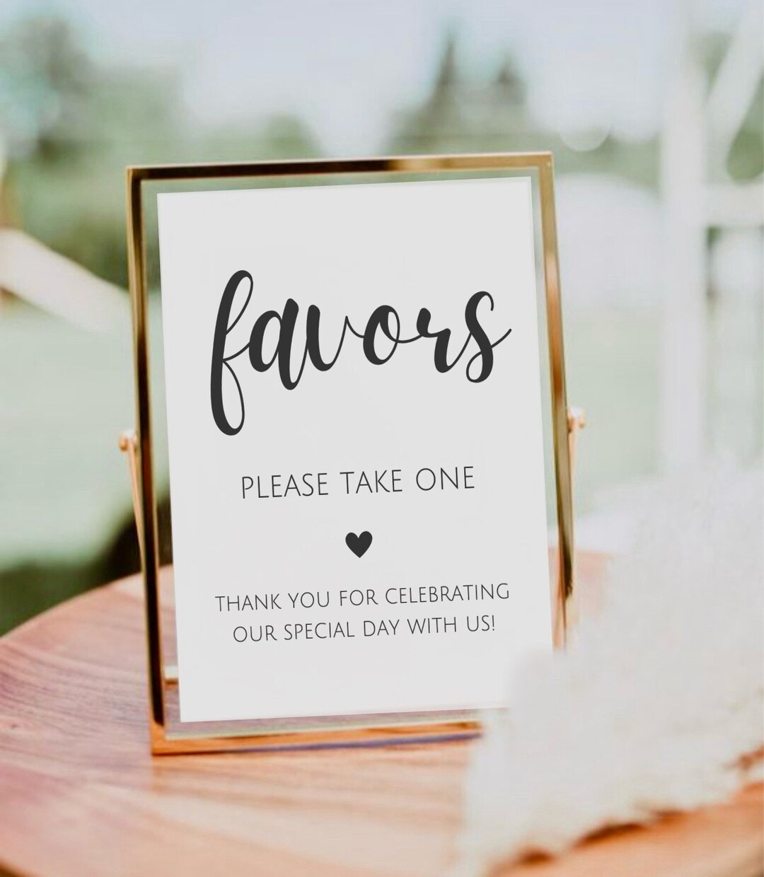 Minimalist Favors Sign, Printable Wedding Baby Shower Bridal Shower ...