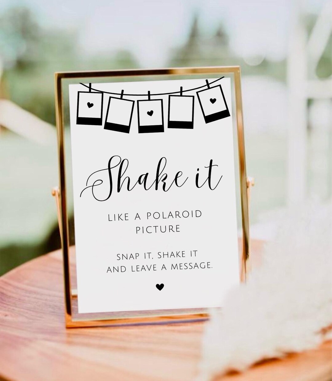 Shake It Like A Polaroid Picture Sign, Printable Polaroid Photo ...