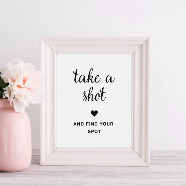 Printable Shot Table - Etsy