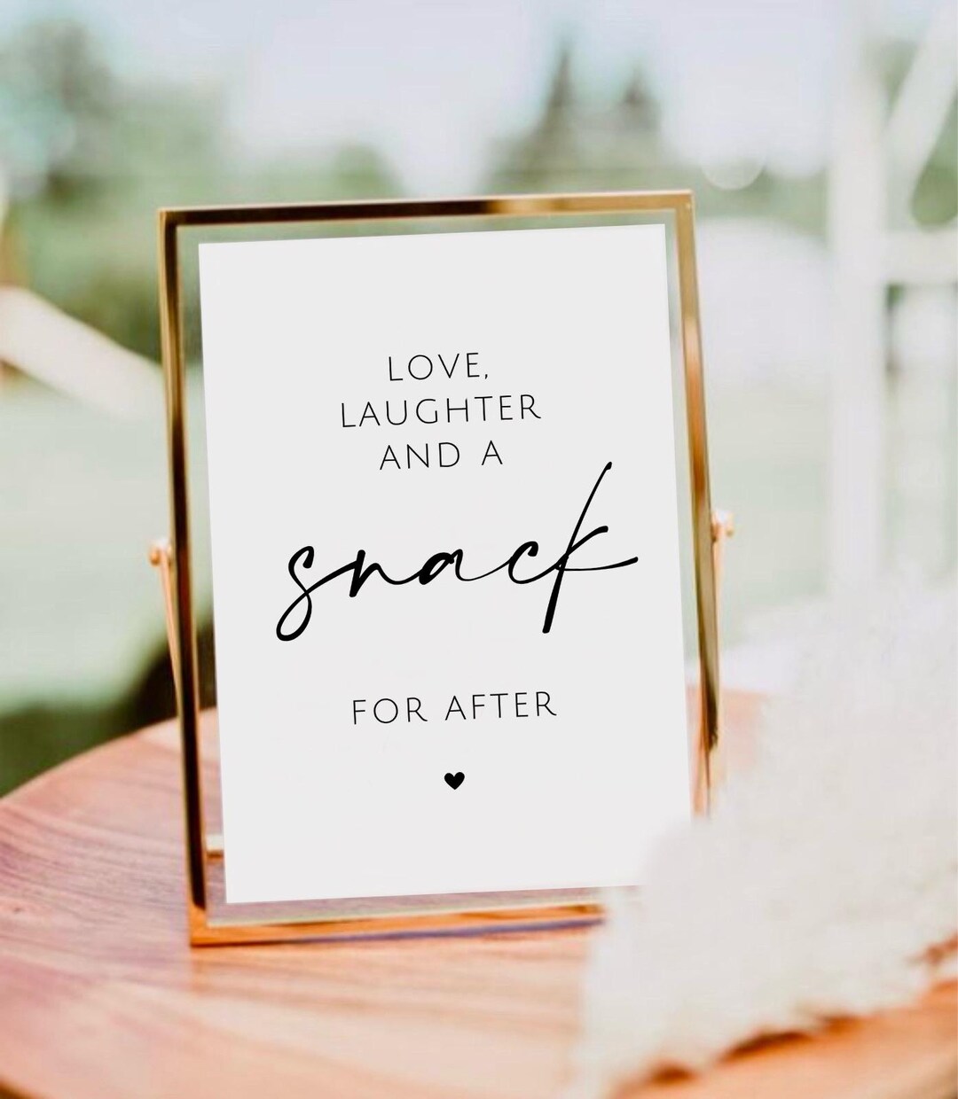 Love Laughter and A Snack for After, Wedding Sayings, Wedding Snack ...