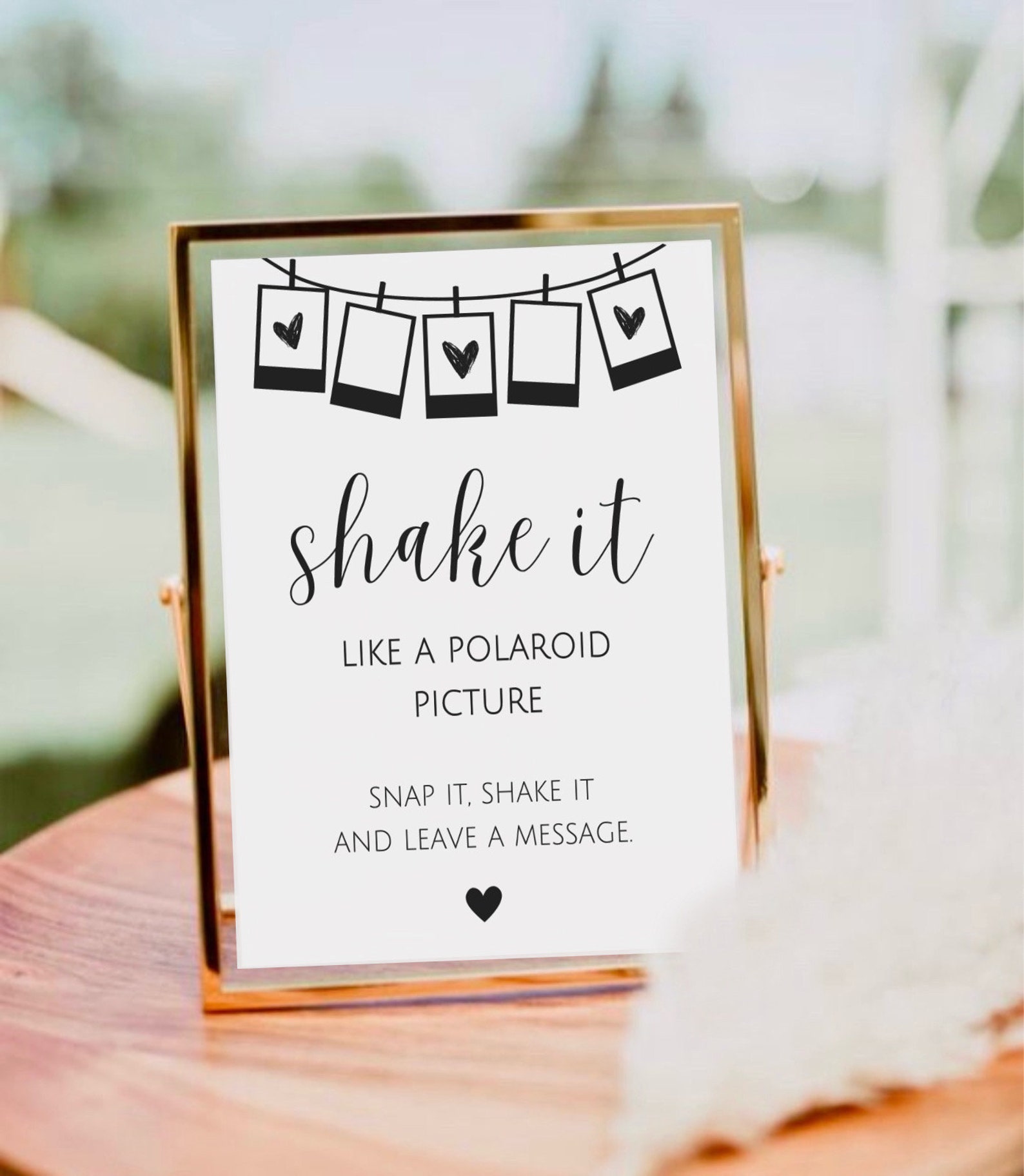 Shake It Like A Polaroid Picture Sign, Printable Polaroid Photo ...
