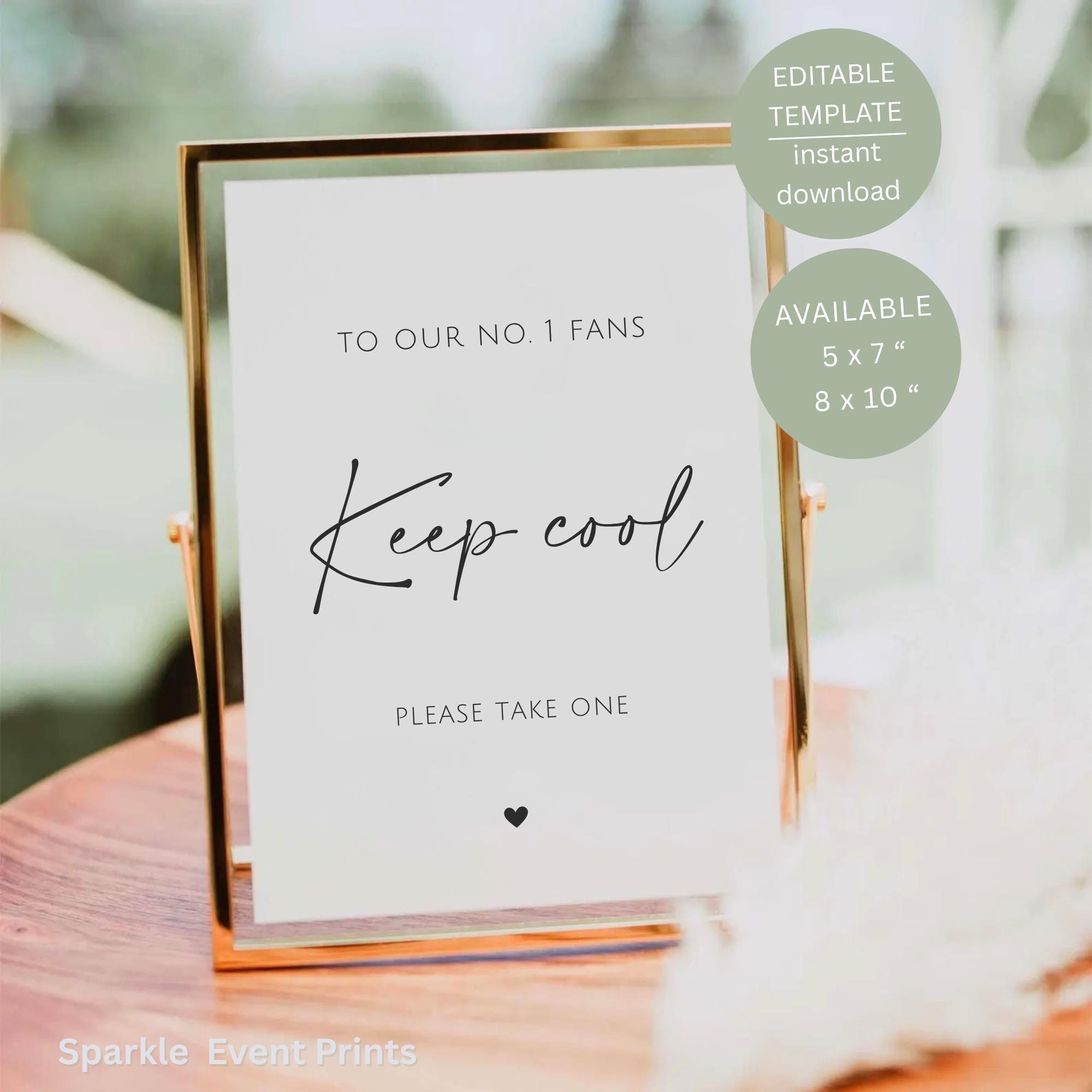Minimalist Wedding Fan Sign, Printable Funny Wedding Favor Table Decor ...