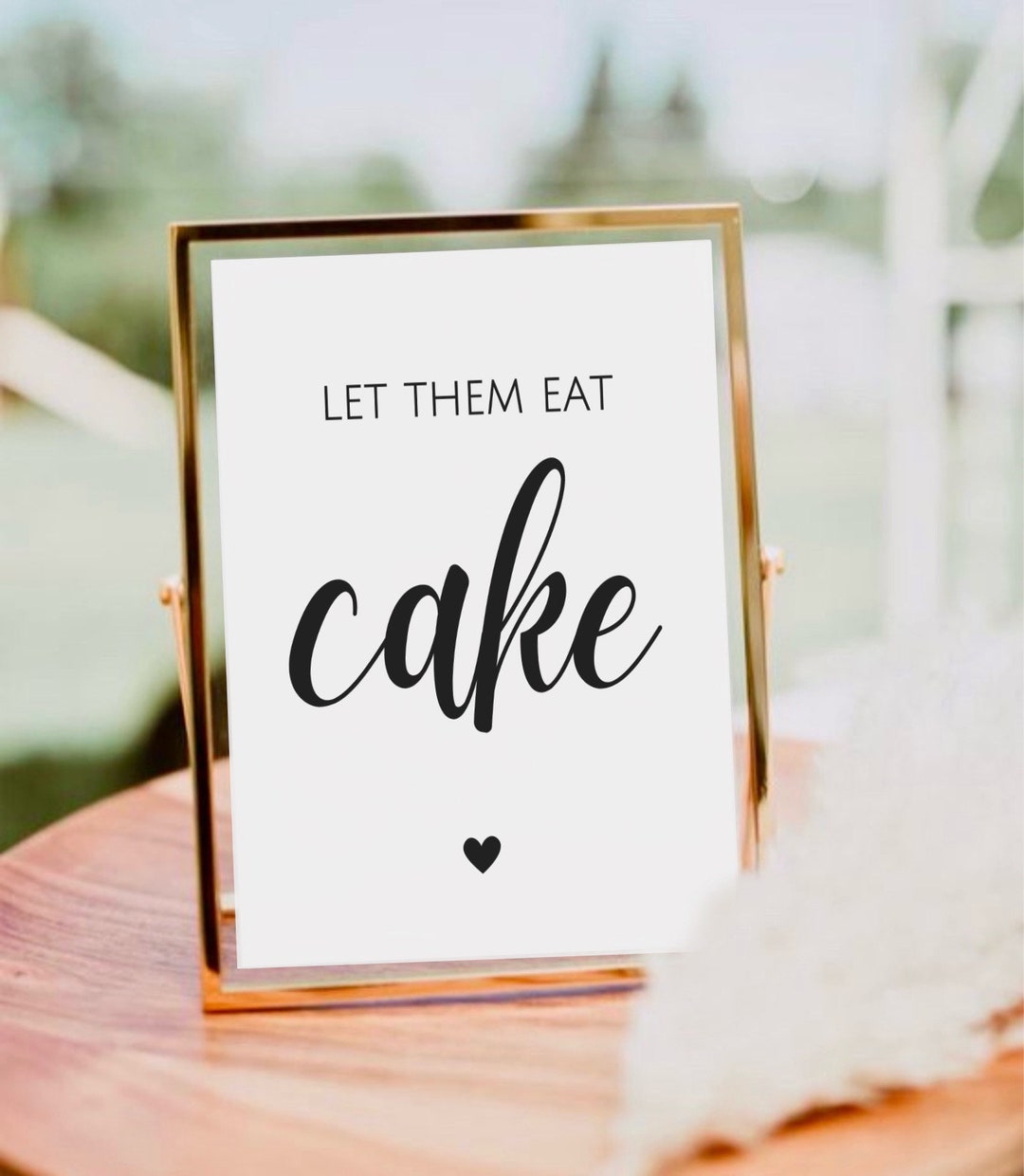 Let Them Eat Cake Sign, Wedding Cake Sign, Wedding Dessert Bar Signage ...
