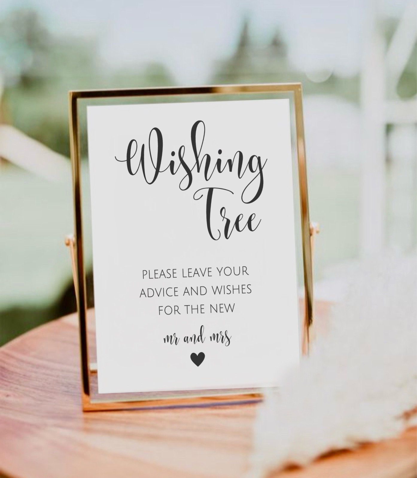 Wishing Tree Sign, Please Leave Your Advice and Wishes for the New Mr ...