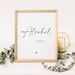Minimalist Alcohol Free Sign, Printable Wedding Drinks Bar Table Decor ...