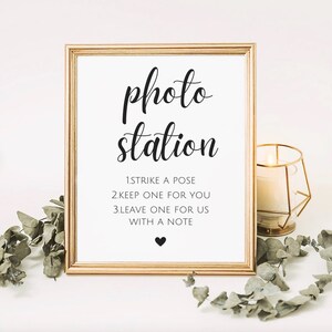 Photo Station Sign, Strike A Pose Sign, Wedding Photo Station Sign ...